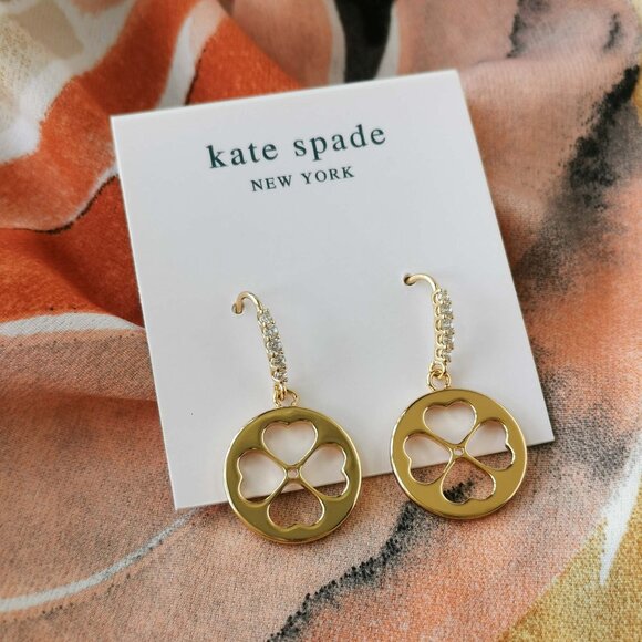 kate spade | Jewelry | Kate Spade Symbols Flotal Gold Drop Earrings ...